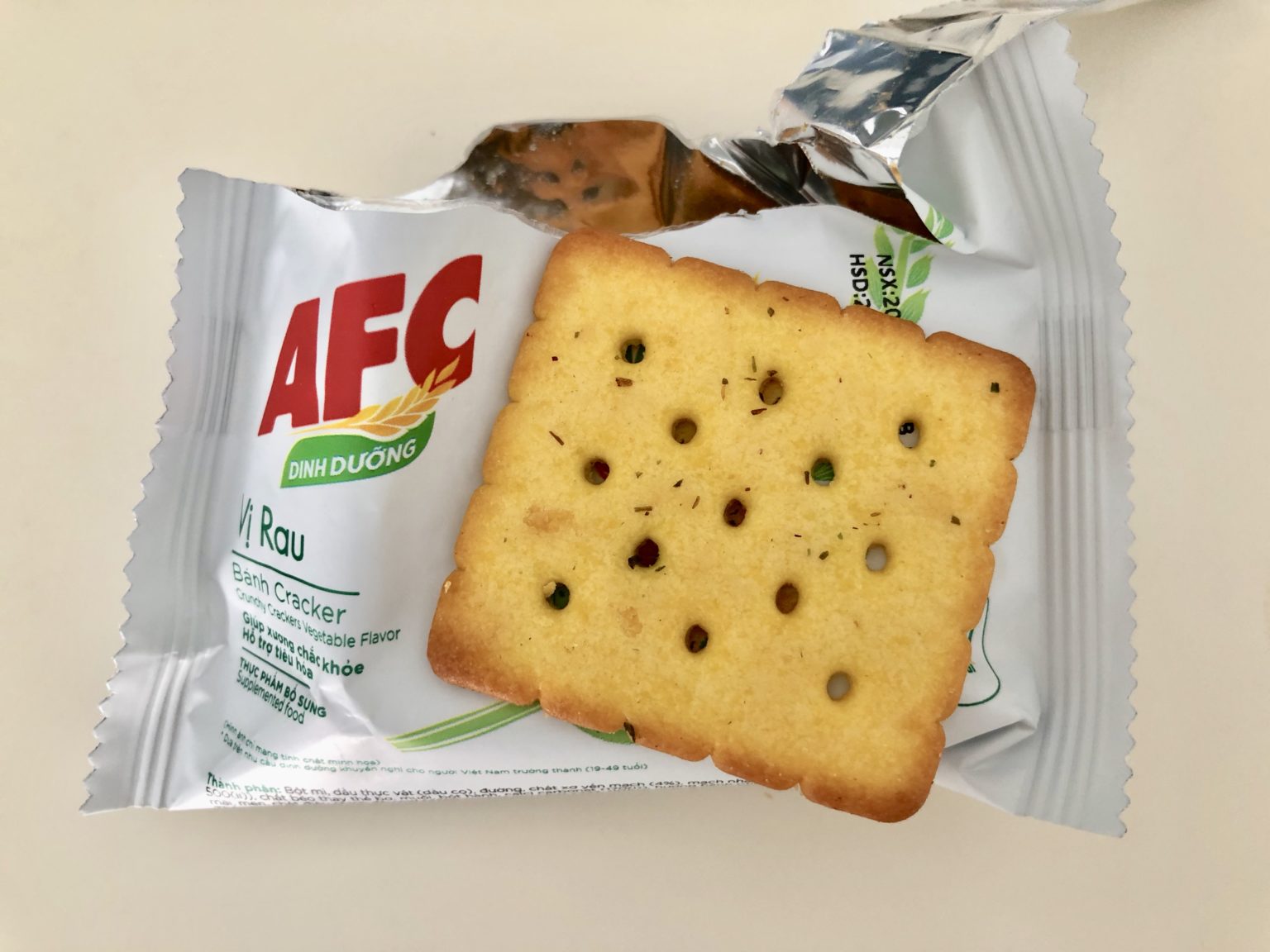 クラッカー「AFC Crunchy Crackers Vegetable Flavor」